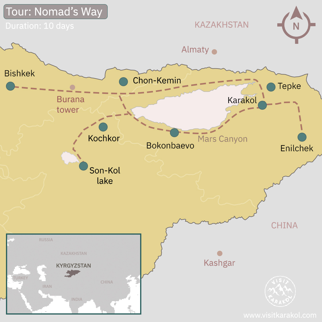 Tour program Nomad's Way 11 days | VisitKarakol.com